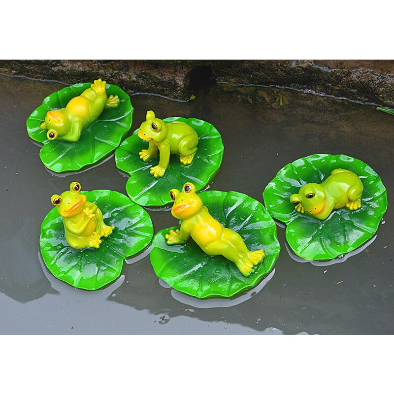 Cute Resin Floating Cartoon Funny Frogs Statue Out... – Grandado