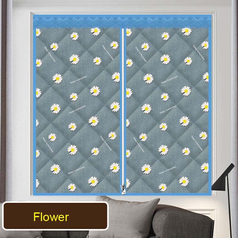 Daisy Flower PU Cotton Winter Window Curtain Zippe... – Vicedeal