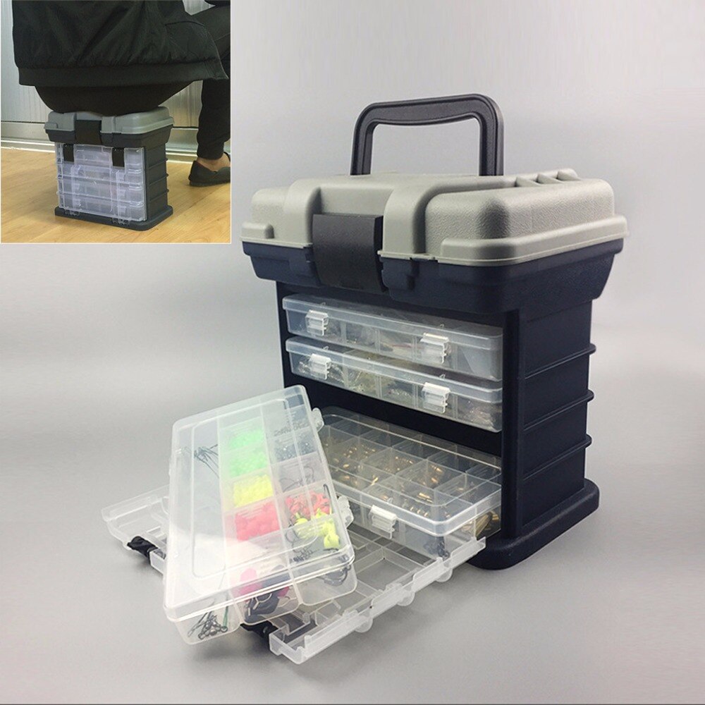 5 Layer Fishing Tackle Box Plastic Handle Fishing ... – Grandado