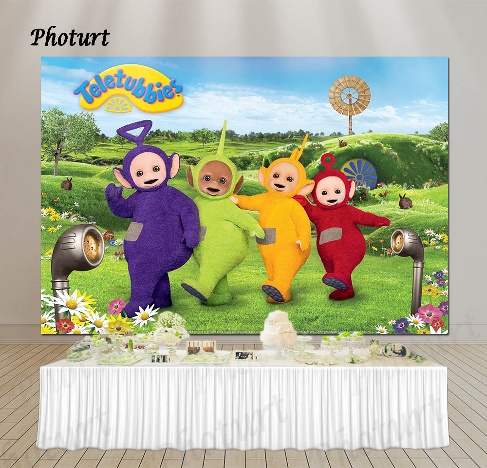 PHOTURT Teletubbies Background Kids Birthday Party... – Grandado