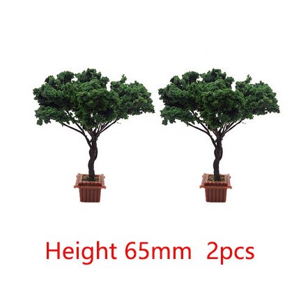 2pcs HO Scale Flower Tree Model Yard Tree Miniatur... – Grandado