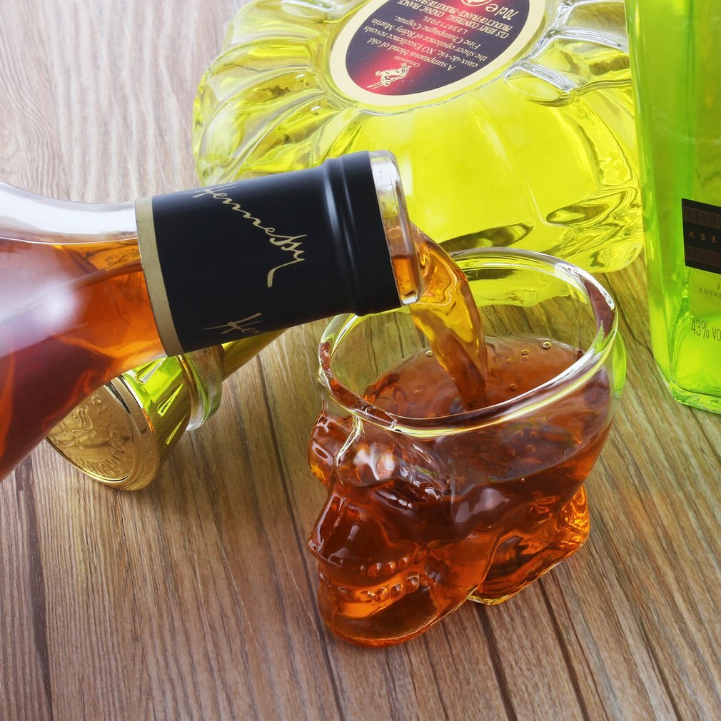 Transparent Mini Head-Shaped Shot Glass Cup Whisky... – Grandado