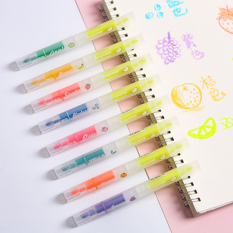 8 stücke Obst geruch farbe highlighter pen-set Tra... – Vicedeal