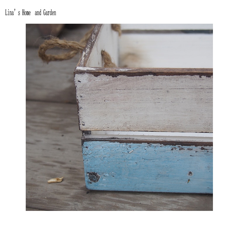 distressed painted handmade solid small decor wood... – Grandado