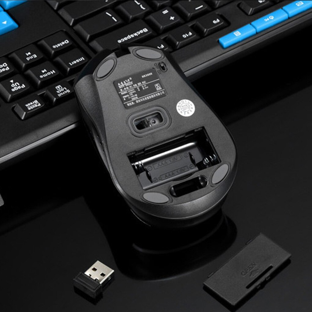 2.4G Wireless Keyboard Mouse Set 1600DPI Full-size... – Grandado