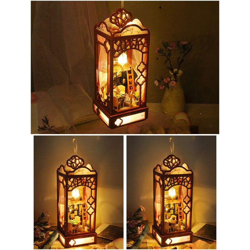 DIY Cottage Handmade Model with LED Retro Doll Hou... – Vicedeal