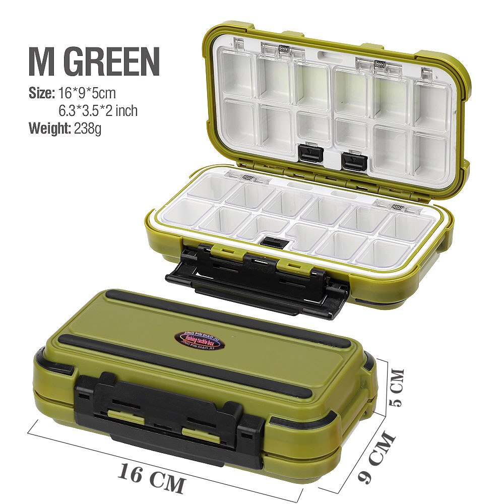Fishing Tackle Box 30 Grids Compartments 3 Color F... – Grandado