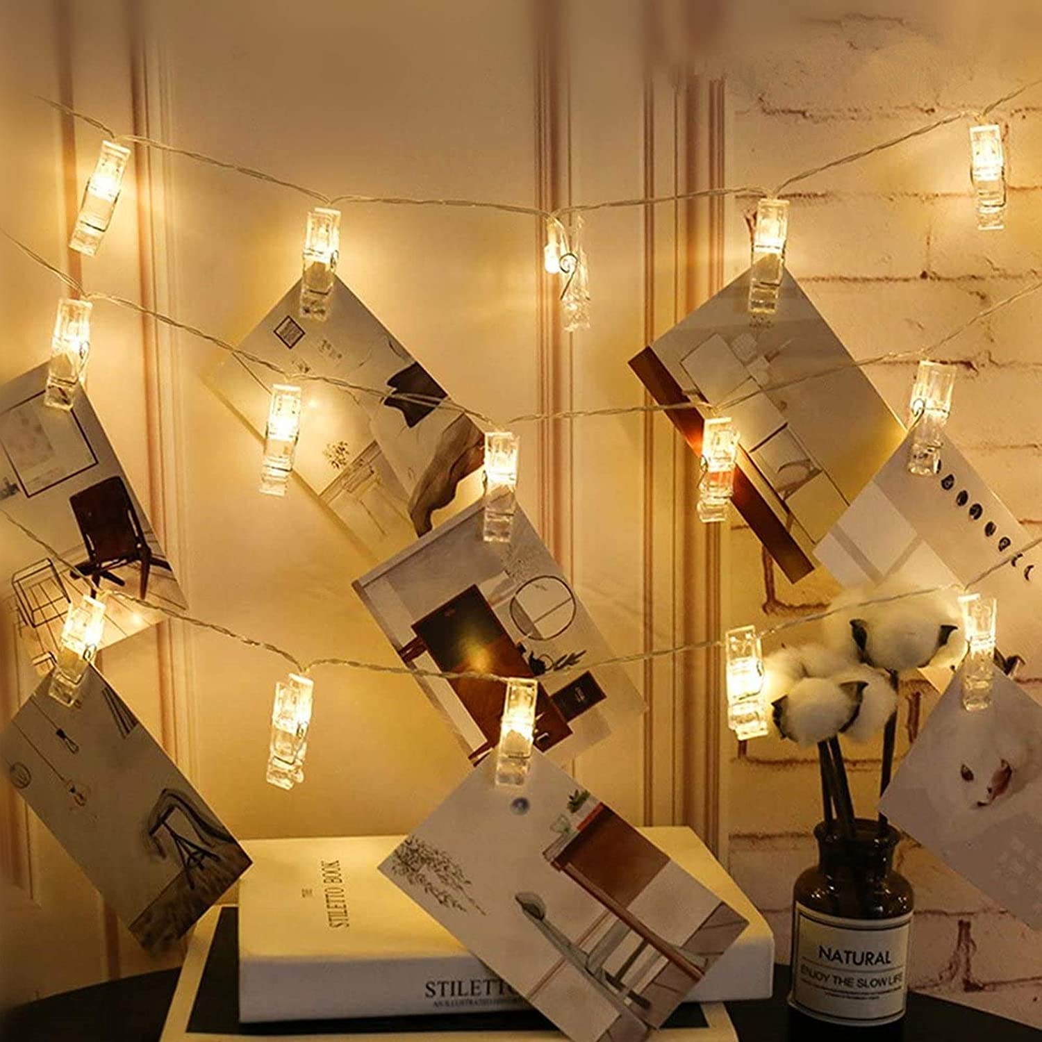 Guirlande lumineuse LED à Clip Photo, guirlande lu... – Grandado