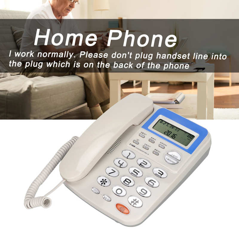 W168 Corded Telephone Caller ID Landline Phone wit... – Grandado