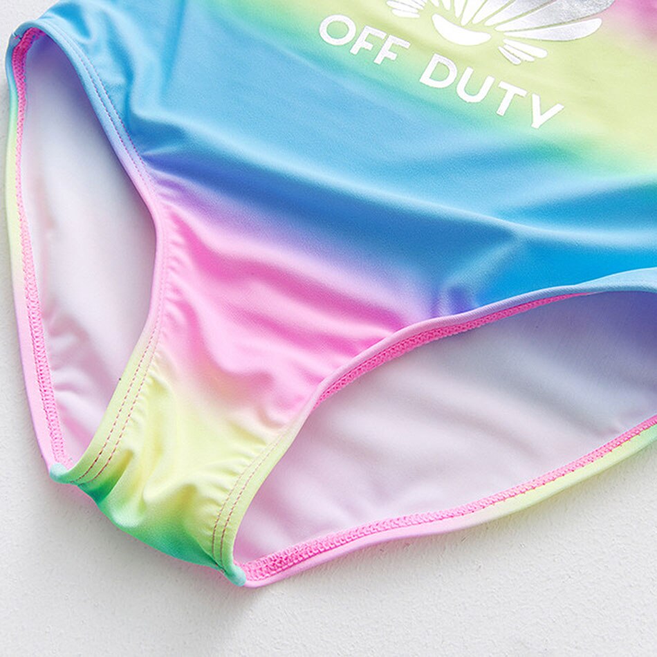 Rainbow Girl Swimsuit One Piece Children's Swimwea... – Vicedeal