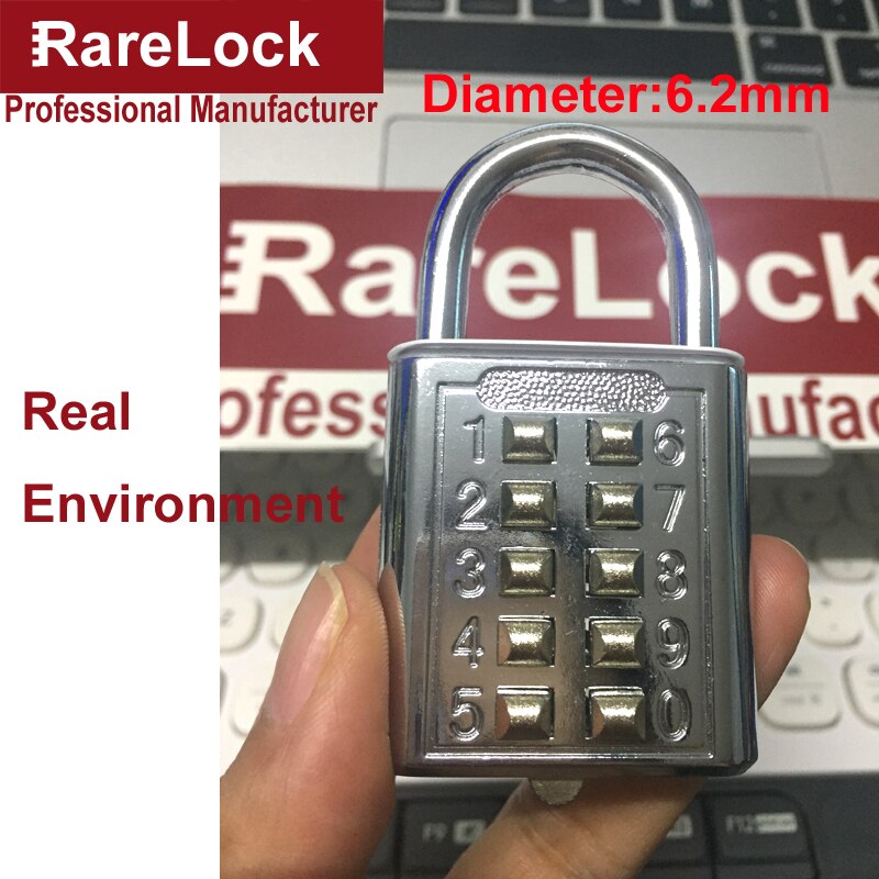 Rarelock ZS74 Anti-theft Button Combination Padloc... – Grandado