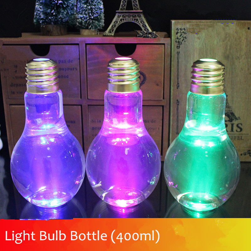 400ml Bulb bottle with led light Led Light Bulb Dr... – Vicedeal