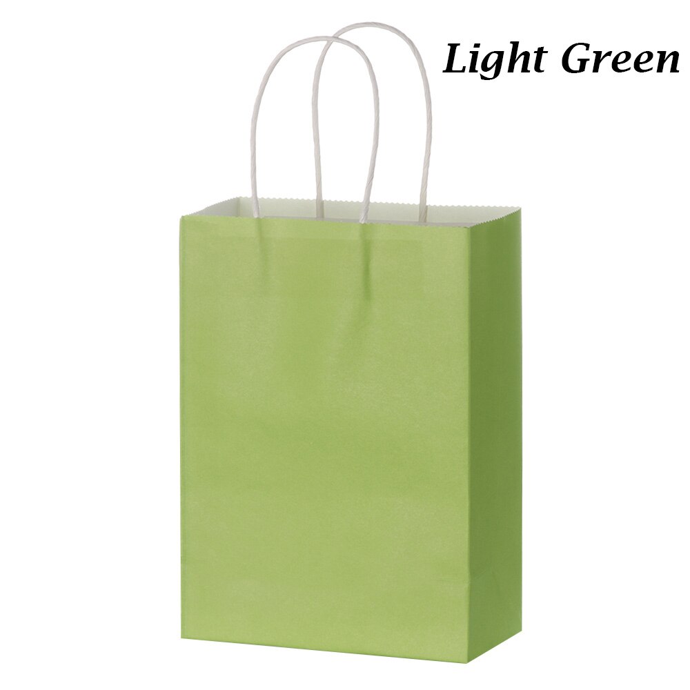 5Pcs Kraft Paper Bag With Handle Shop Loot Bag Wed... – Grandado