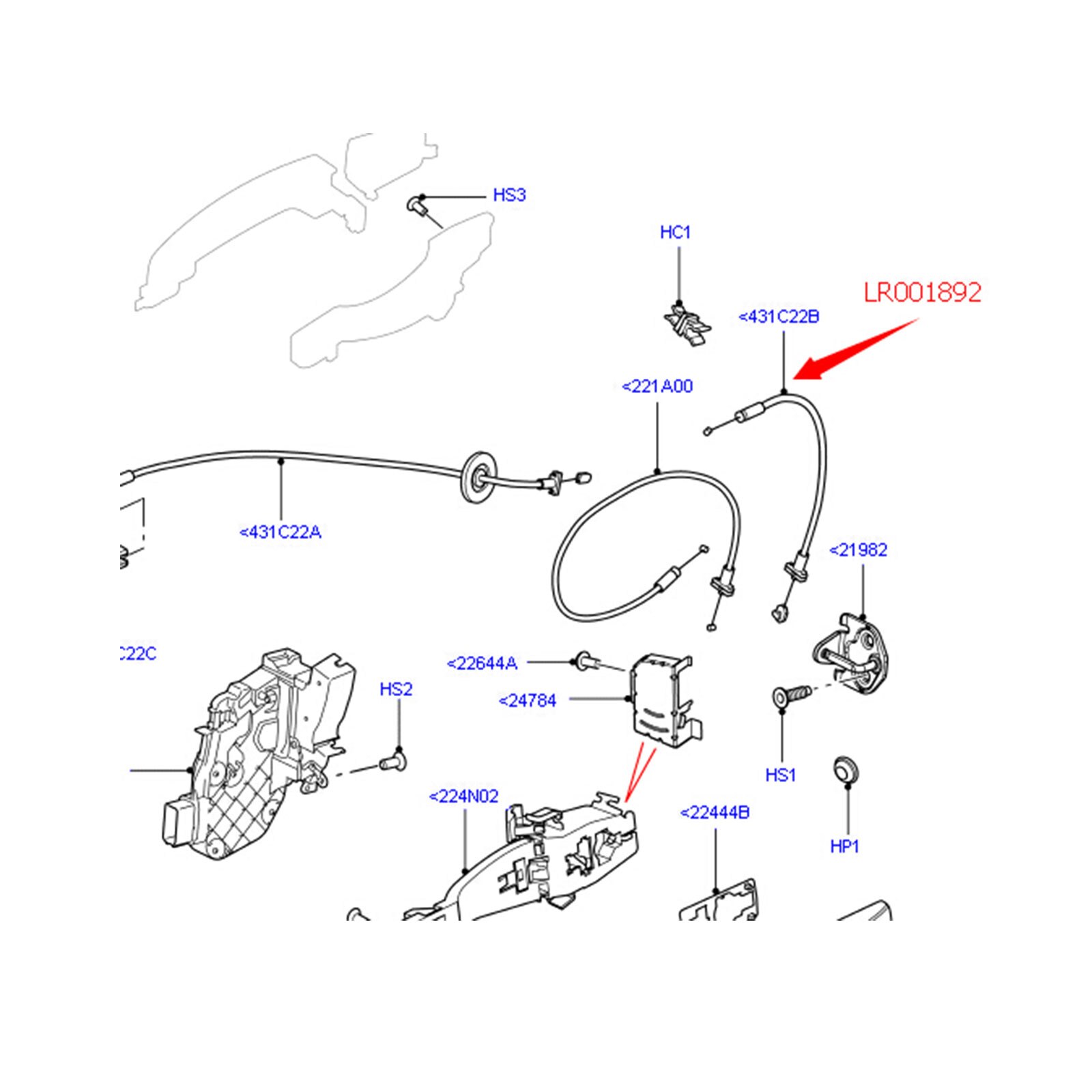 2 PCS Brand Door Release Control Cable For Land Ro... – Grandado