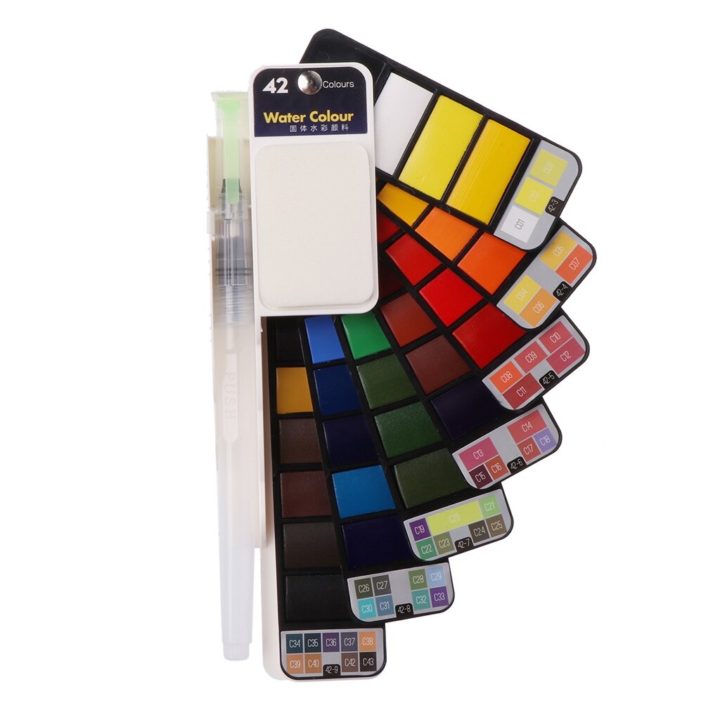 18/25/33/42 Solid Color Painting Set Watercolor Pi... – Grandado