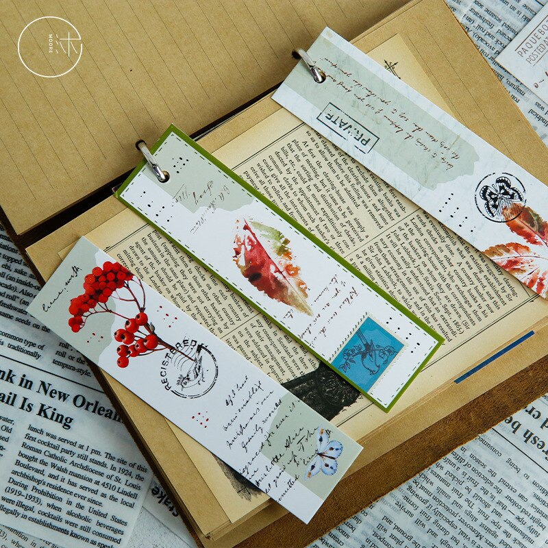 30 Pcs/Set Vintage Nature Plant Paper Bookmark DIY... – Grandado