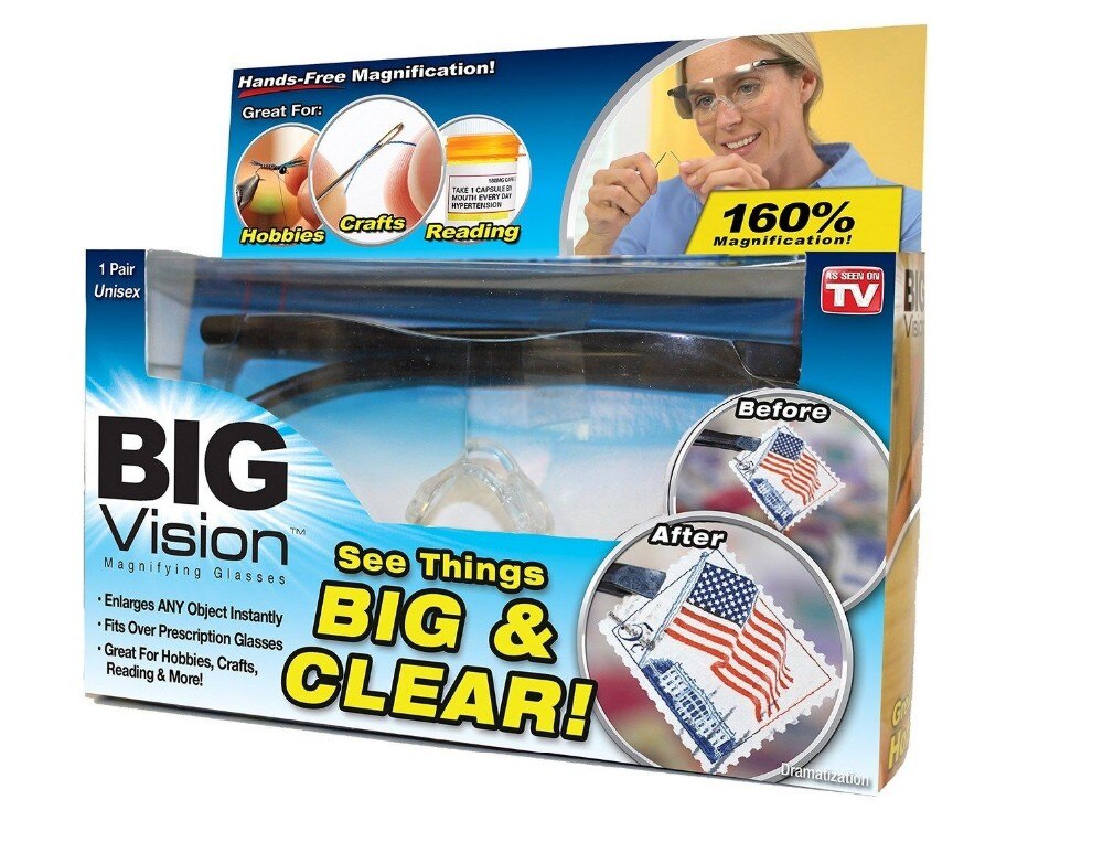 Big Vision Magnifying Eyewear Glasses See 160% Mor... – Vicedeal