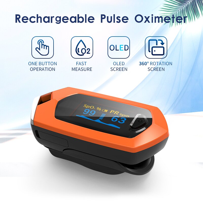 Finger Pulse Oximeter Rechargeable USB Pulse oxime... – Vicedeal