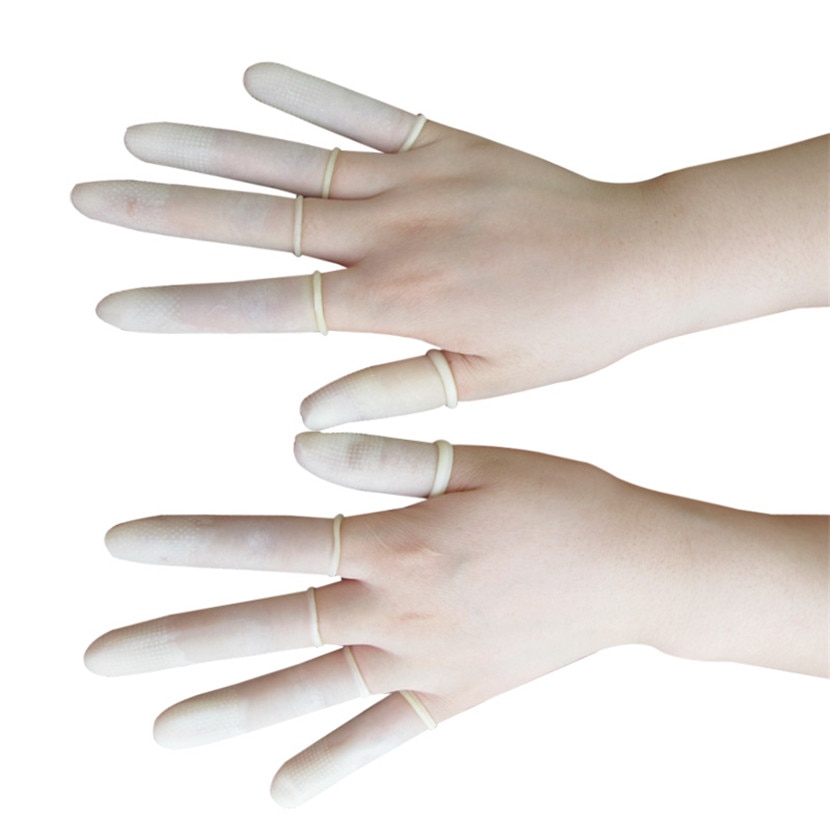 100pcs Latex Finger Golves Orange Antiskid Rubber ... – Grandado