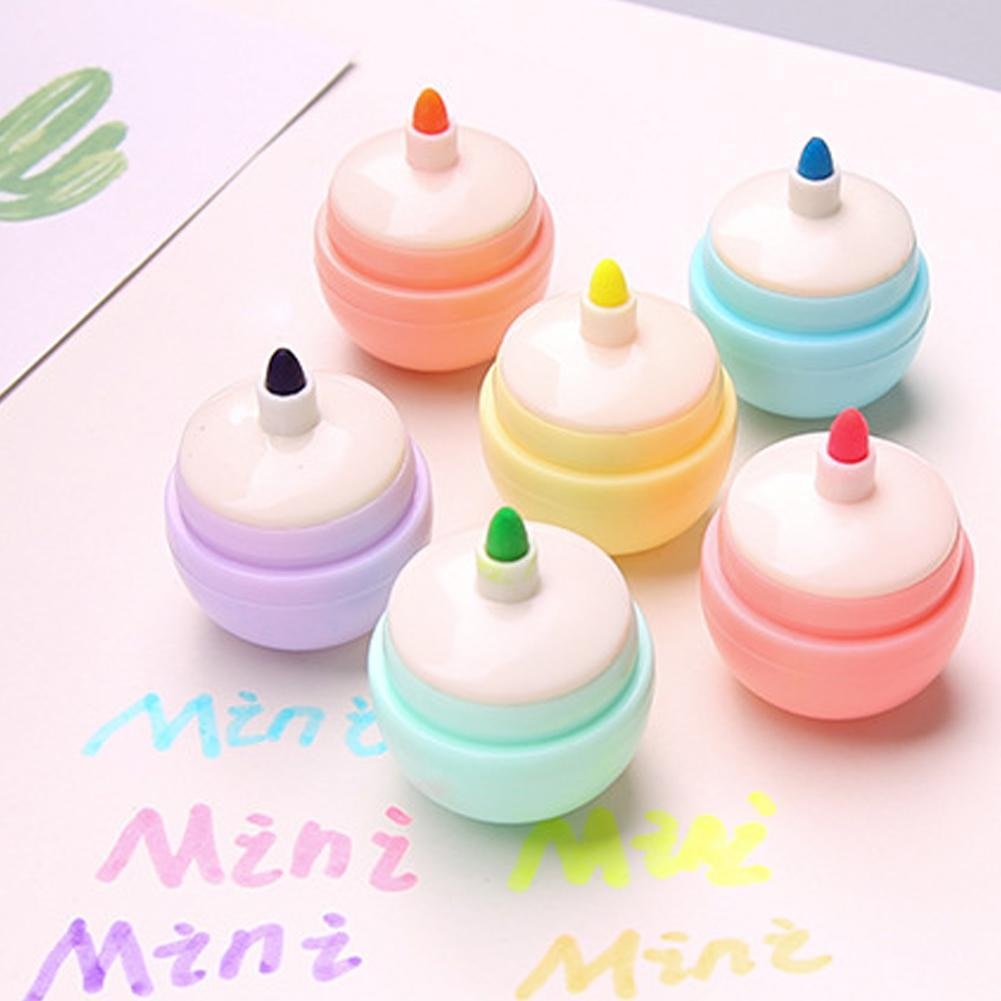 6 Pcs Mini Cute Egg Highlighter Pens Marker Pen Ka... – Grandado