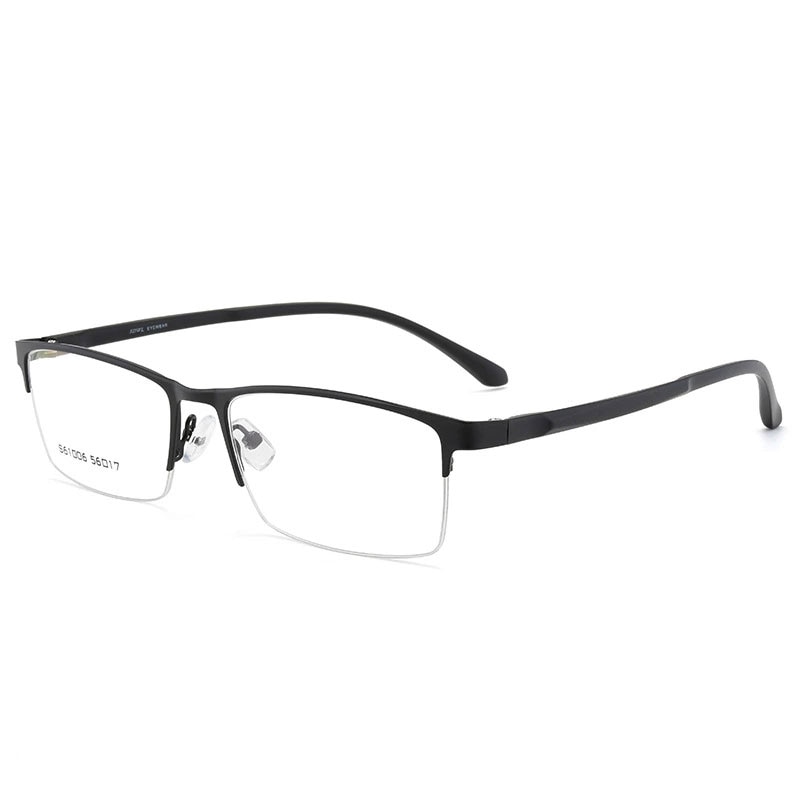 Alloy Frame Glasses Half Rim Eye Glasses Men Style... – Grandado