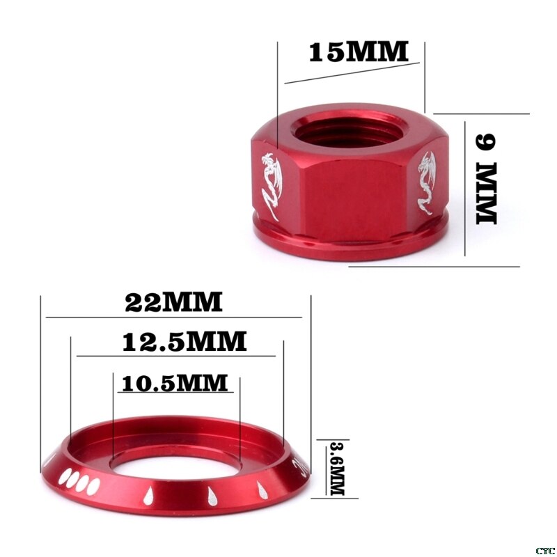 2 Stks/zak Fiets Hub Moer M10 Fixed Gear Mtb Racef... – Grandado