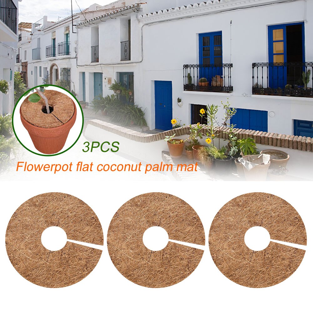 3Pcs Coconut Fiber Mulch Ring Natuurlijke Tuin Gaz... – Vicedeal