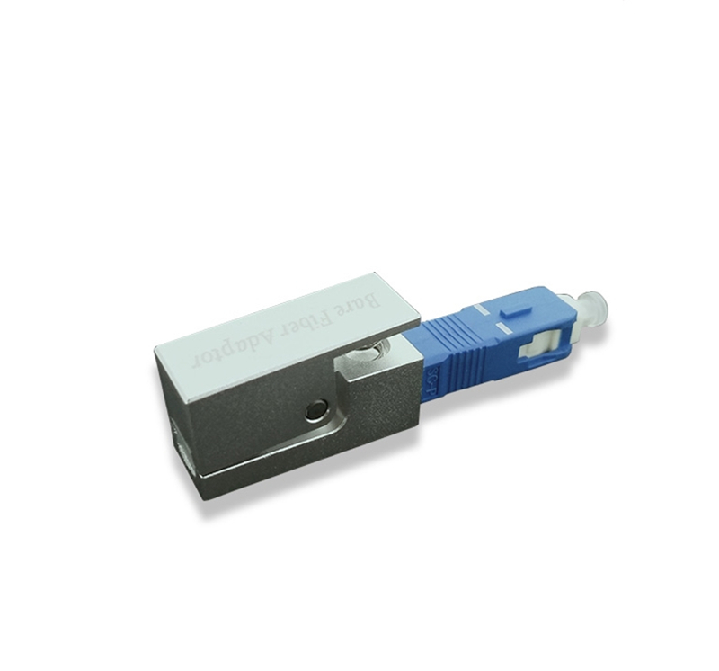 SC bare fiber adapter square type blue silver SM S... – Grandado