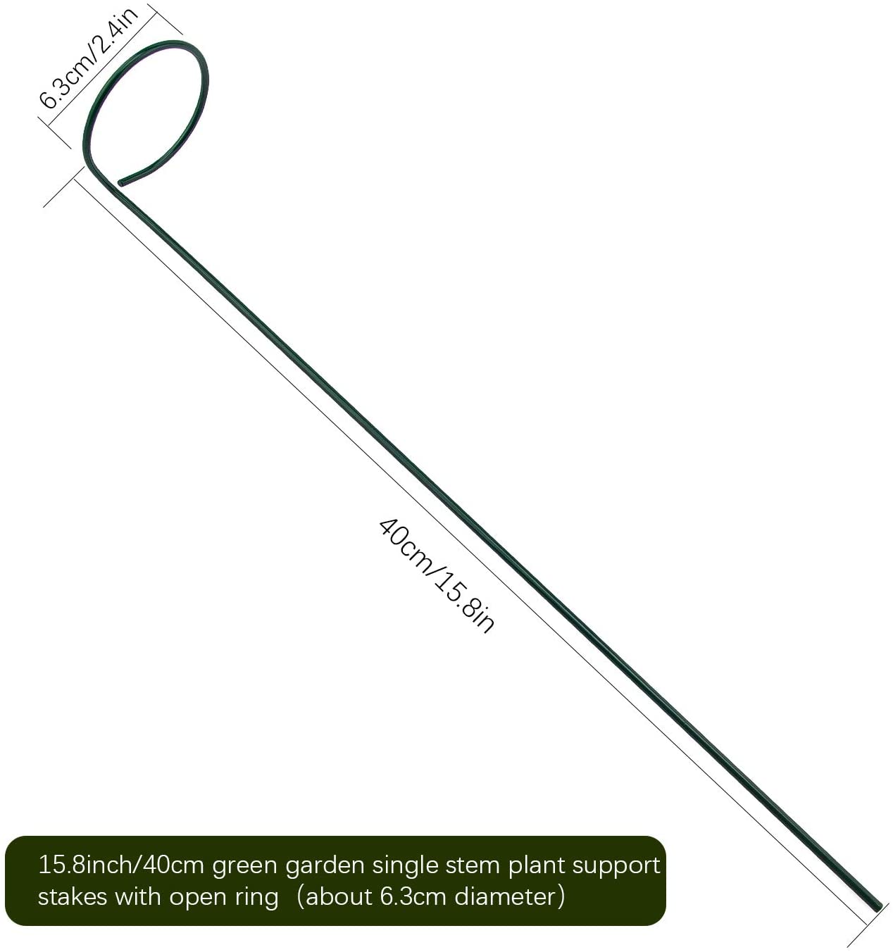 6Pack Plant Support Rod Steel Garden Single Stem S... – Vicedeal