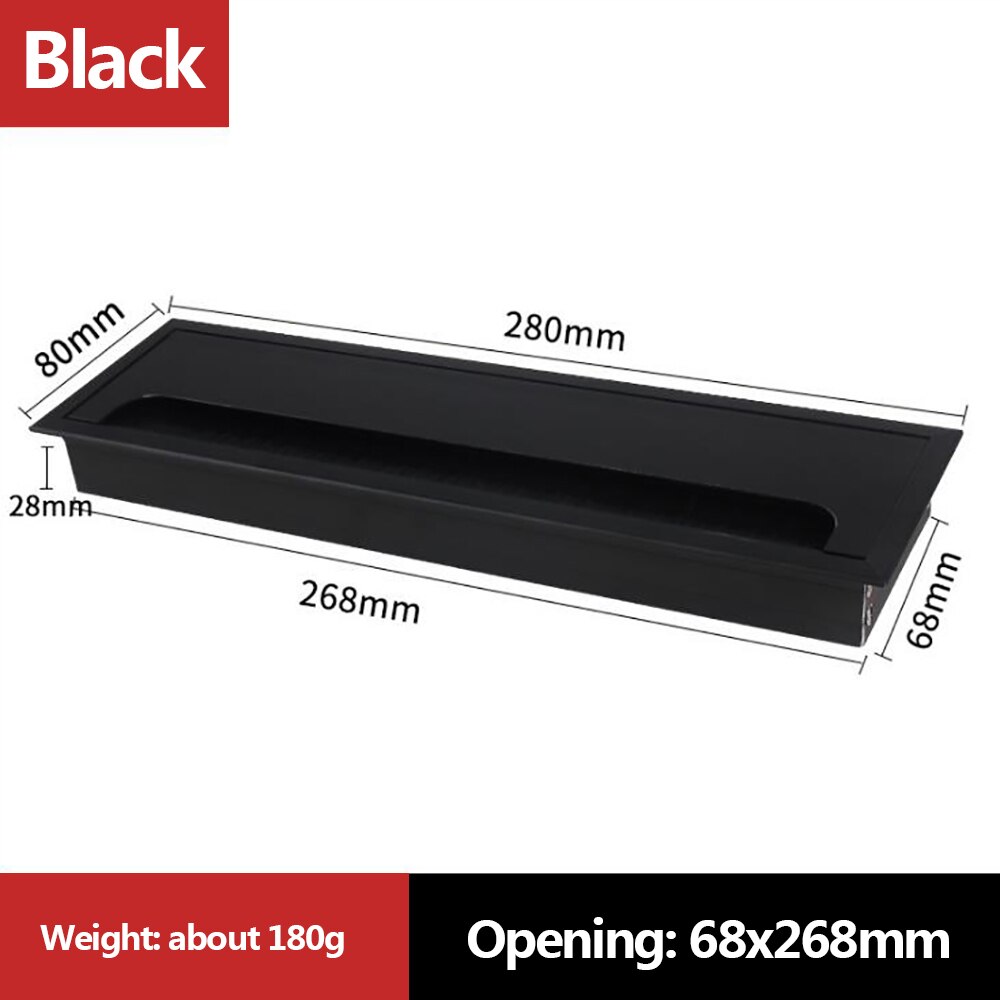 1PC Aluminum Alloy PC Desk Rectangle Wire Cable Of... – Vicedeal