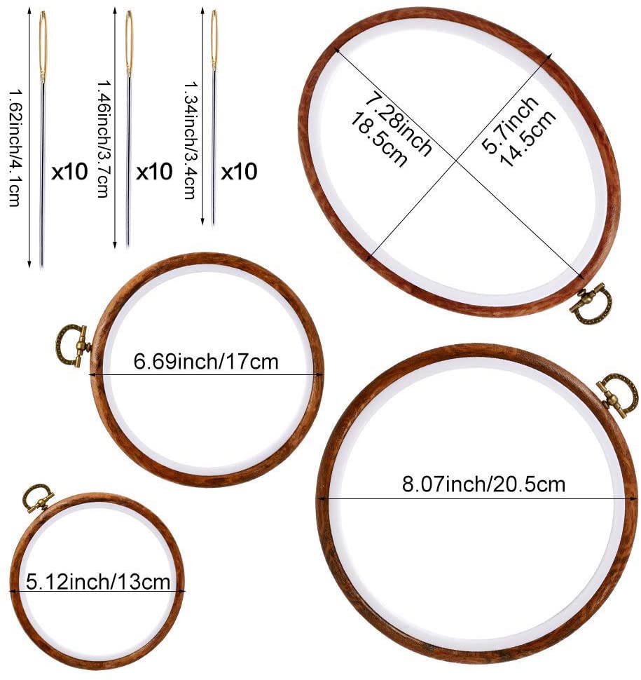 LMDZ 4 PCS Embroidery Hoop Ring, Oval Embroidery K... – Vicedeal