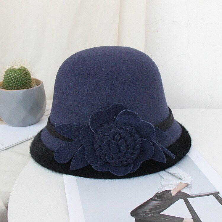 Women Bucket Hat Wool Hat Woolen Hats Woman Party ... – Grandado