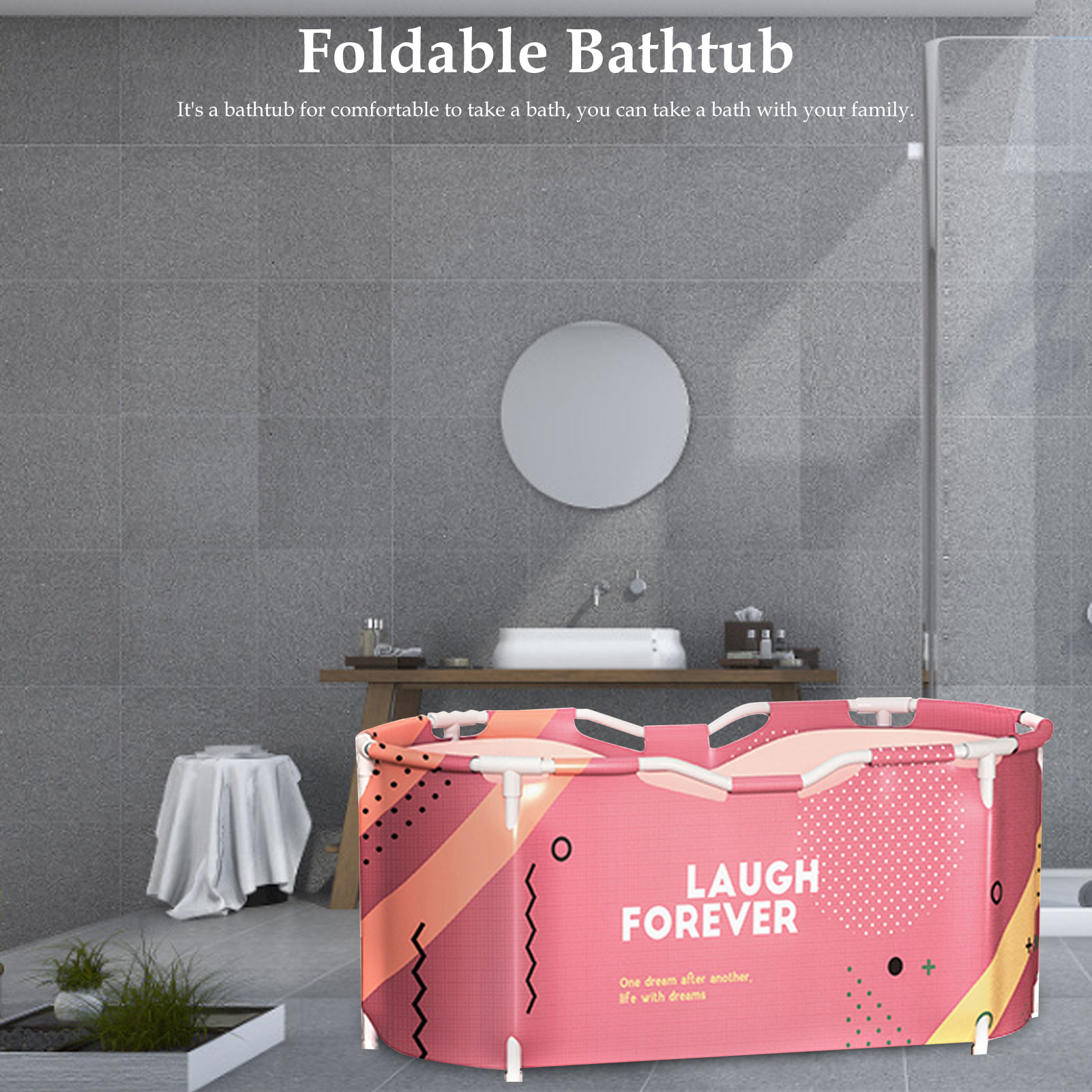 Folding Bathtub Suit Durable Comfortable Bath Skin... – Grandado