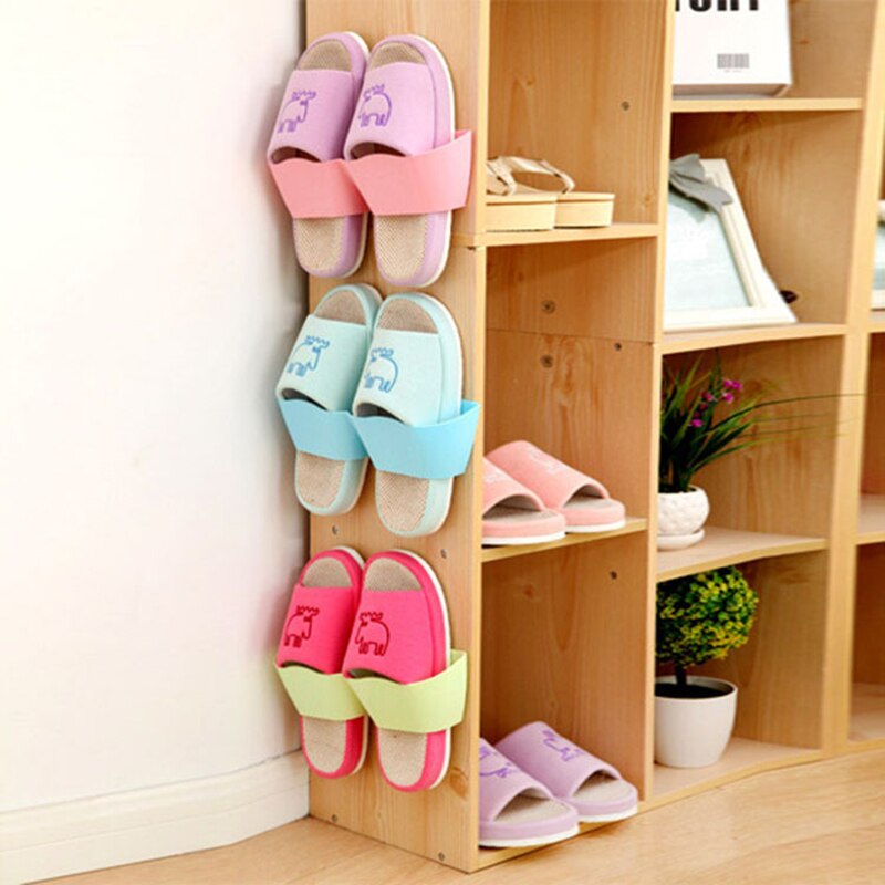 Bathroom Wall-mounted Shoe Storage Rack Wave Shape... – Grandado