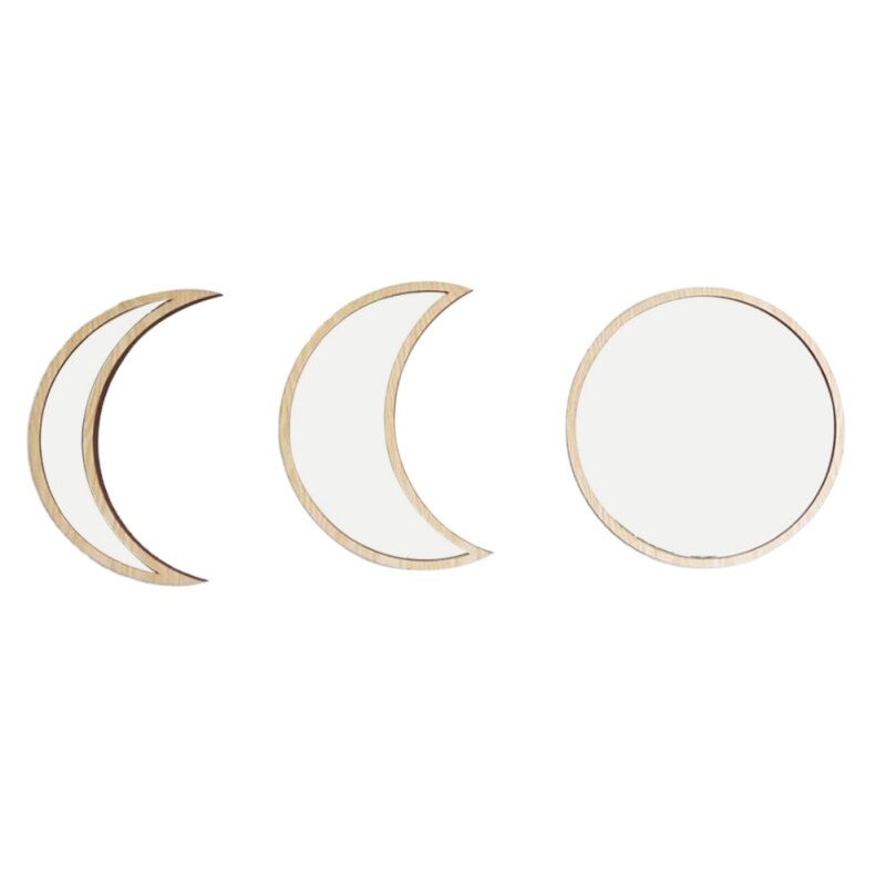 Moon phase Mirror Wall Sticker Home living room wa... – Grandado
