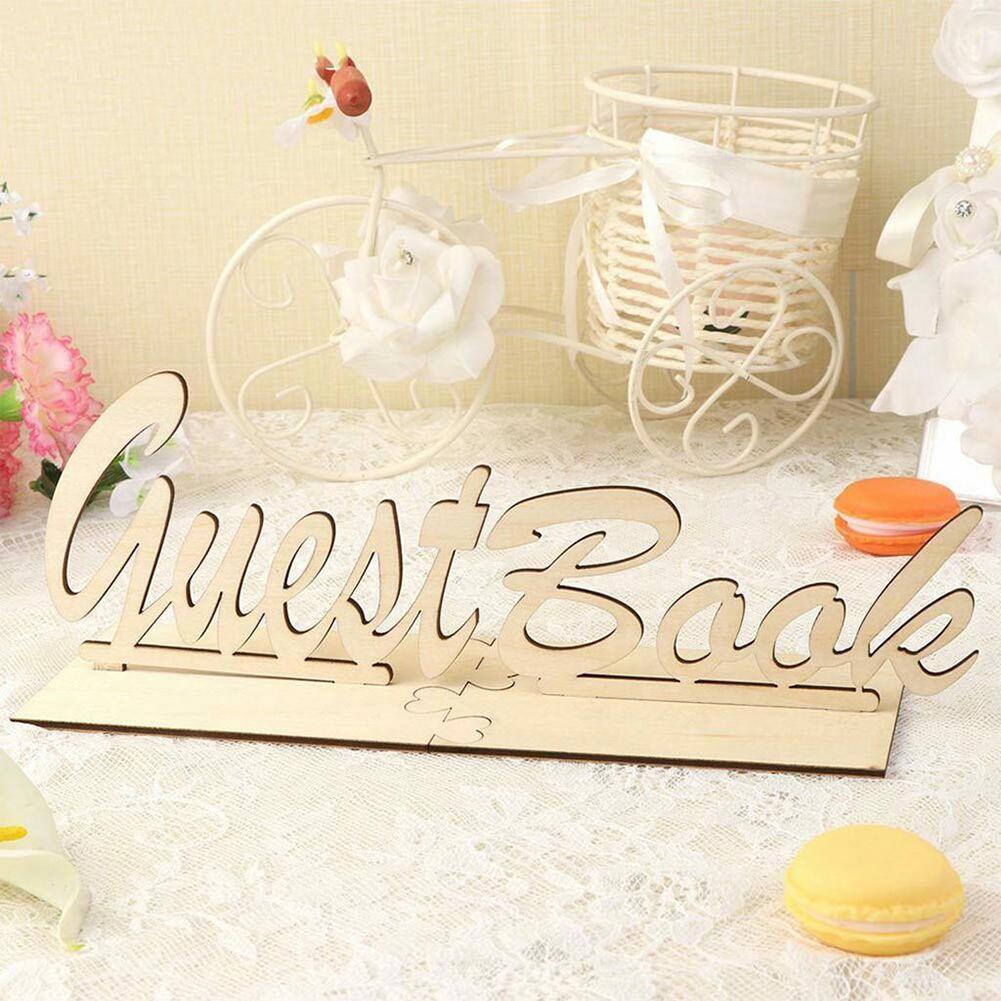 Nette Holz Gästebuch Zeichen Hochzeit Decor Freist... – Vicedeal