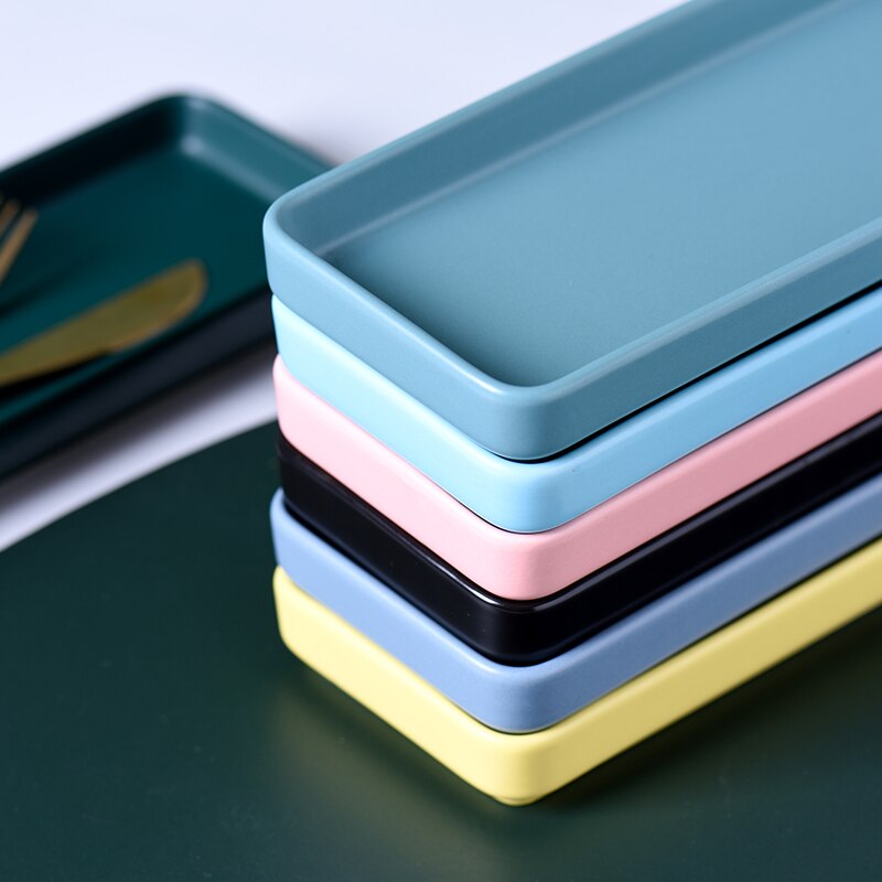 Ceramics Rectangle Plate Salad Steak Pasta Househo... – Vicedeal