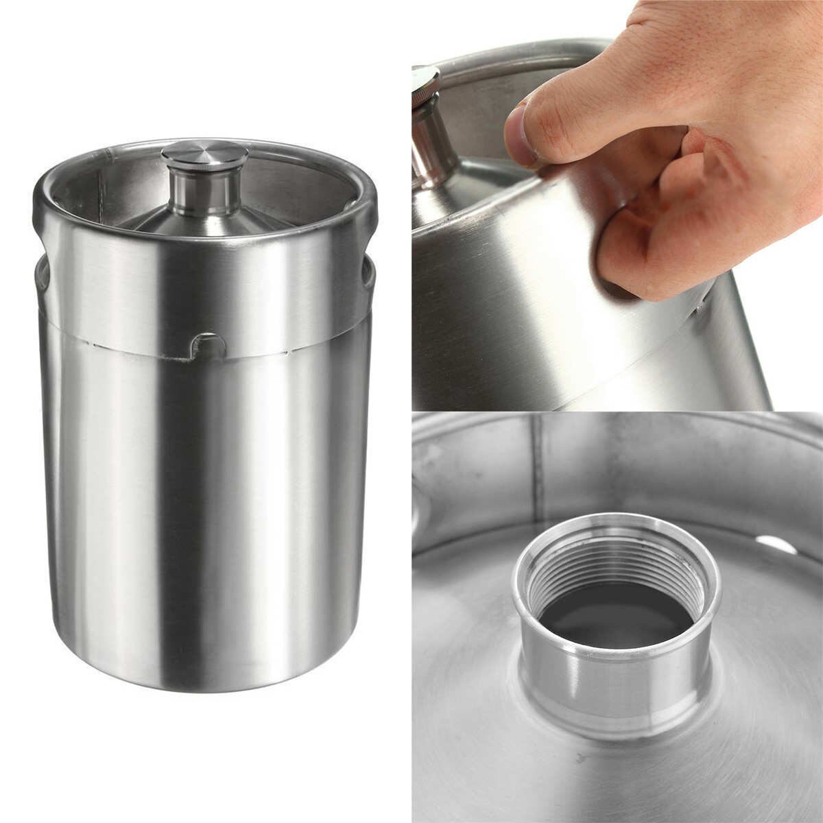HIHG 5L Stainless Steel Homebrew Mini Keg 170oz Be... – Vicedeal