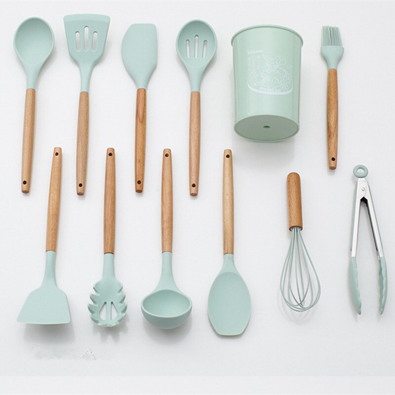 12PCS Silicone Kitchenware Cooking Utensils Set He... – Grandado