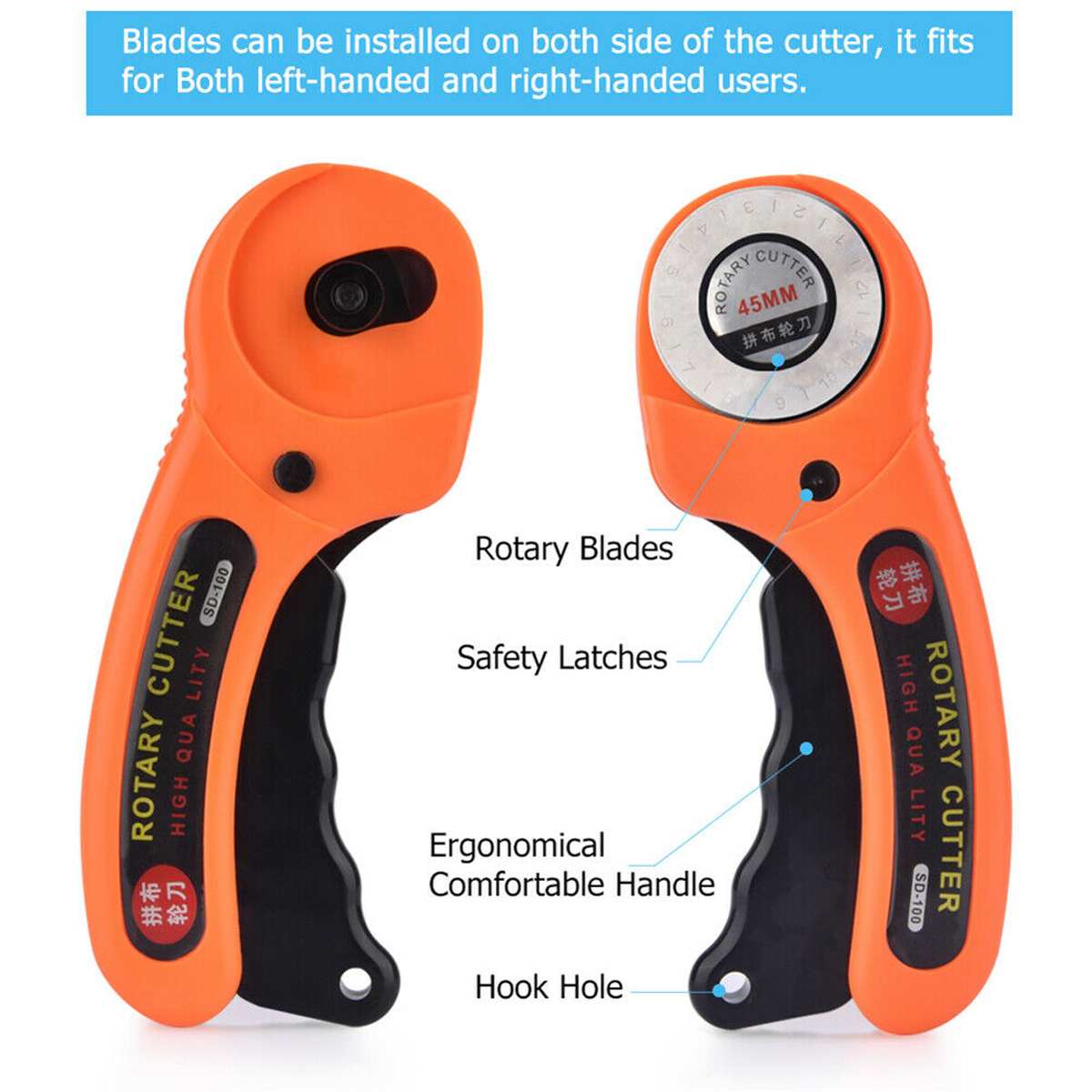 45mm Rotary Cutter Set Blades Fabric Circular Quil... – Grandado