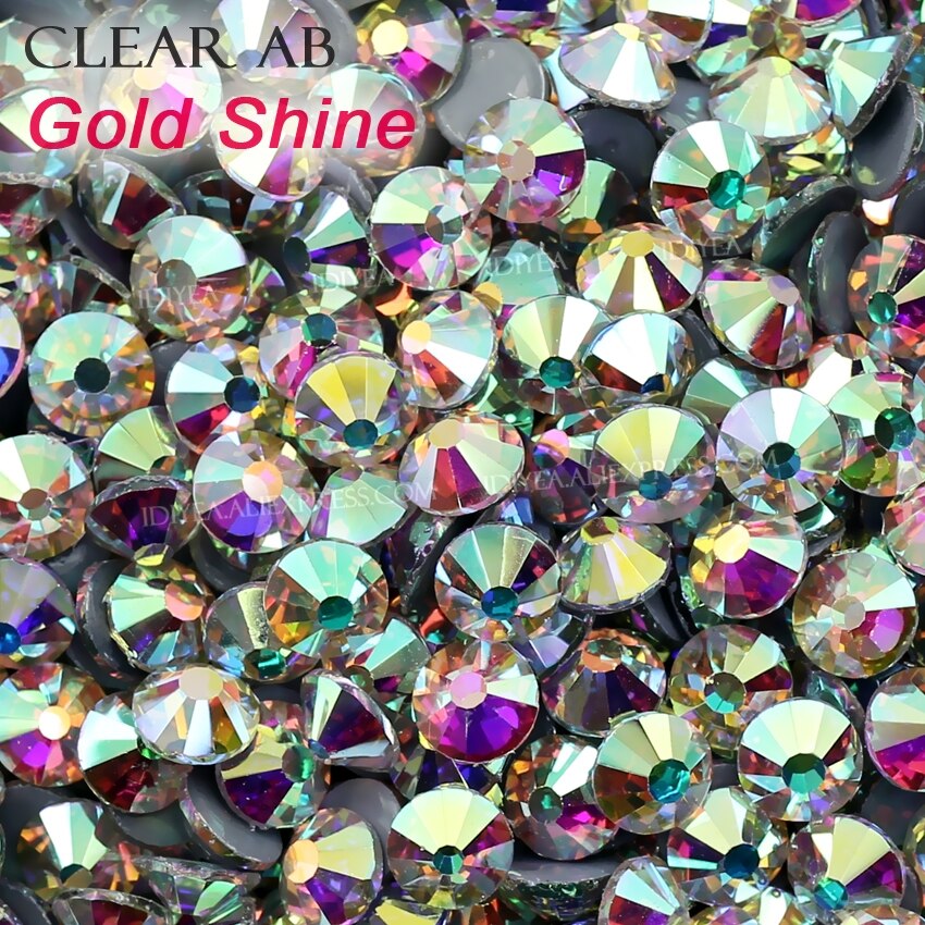 Klar AB Gold Glanz hotfix strass kristall strass g... – Vicedeal