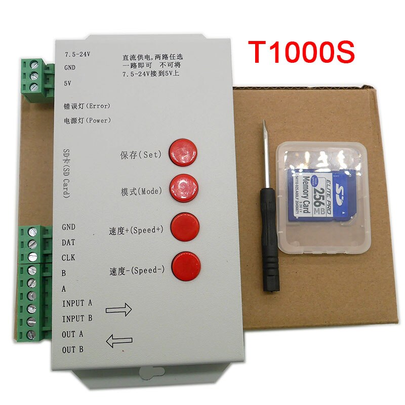 T1000S Controller Voor WS2801 WS2811 WS2812B LPD68... – Grandado