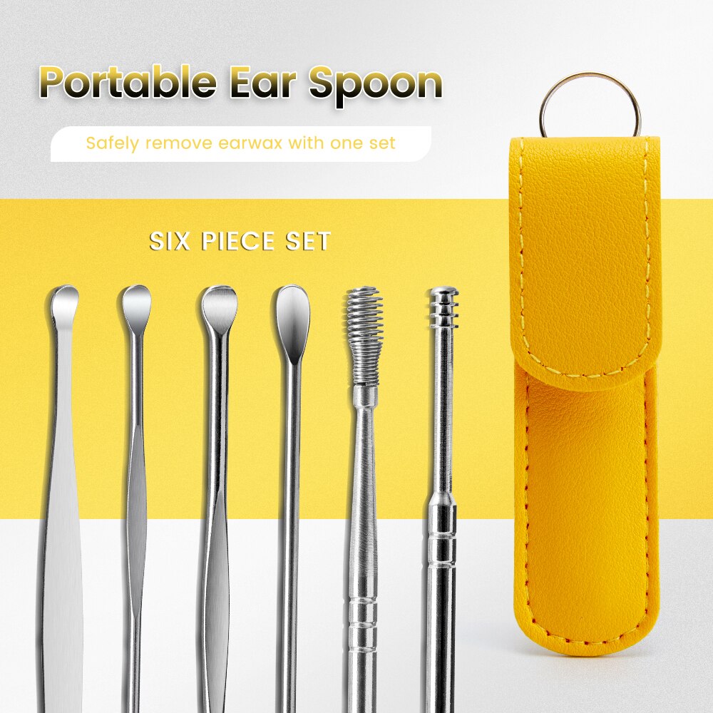 6 Stks/set Oorreiniger Earpick Sticks Wax Removal ... – Grandado