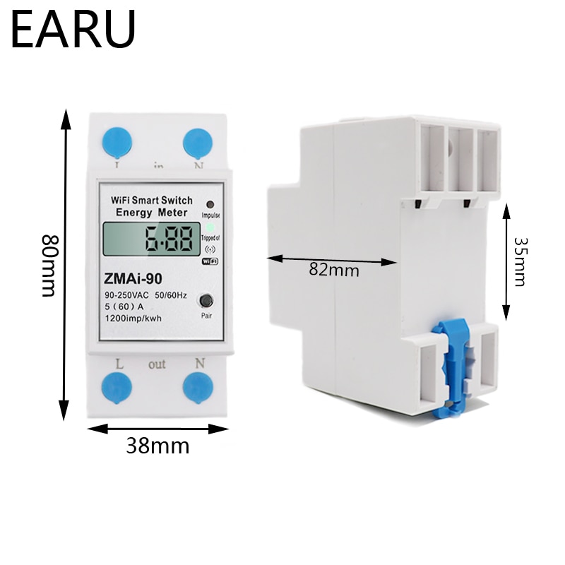 WiFi Smart Power Energy Meter Consumption Watt kWh... – Grandado