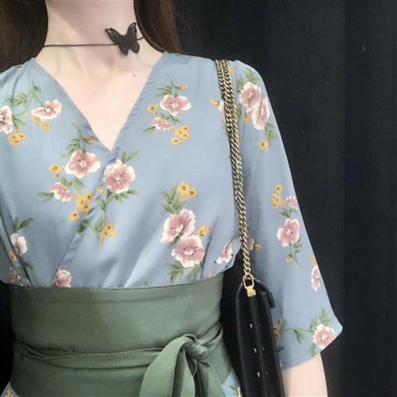 Japanese Kimono Dresses for Women Sakura V-Neck Su... – Grandado