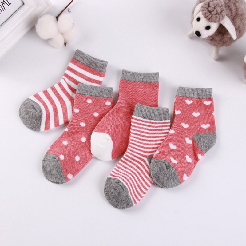 5 Pair Safe Knit Comfort Cotton Soft Newborn Socks... – Grandado