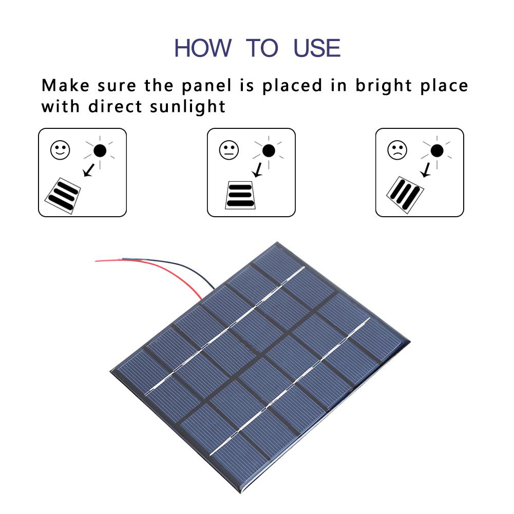 Portable 2W 6V 330mA Polysilicon Solar Power Panel... – Grandado