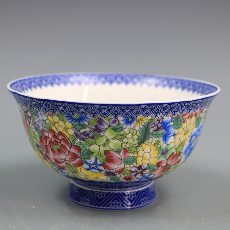 Qing Dynasty Qianlong blue and white enamel color ... – Grandado