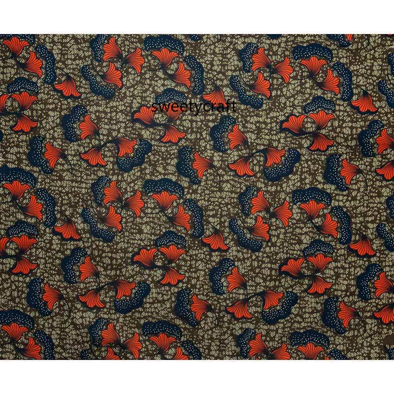 100% Polyester Afrikaanse Stof Wax Ginkgo Nederlan... – Vicedeal