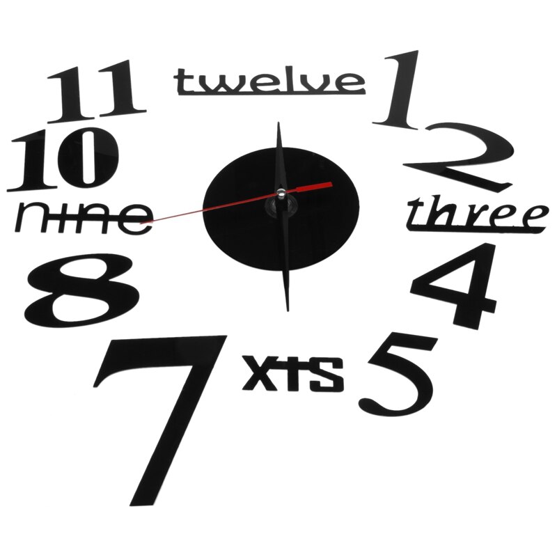 3D Large Wall Clock Mirror Sticker Big Watch Stick... – Grandado